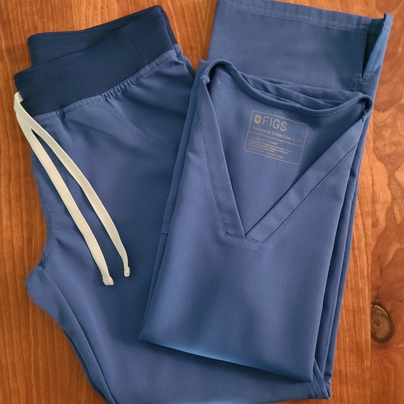 Figs | Other | Figs Scrub Set Denim Blue Set | Poshmark